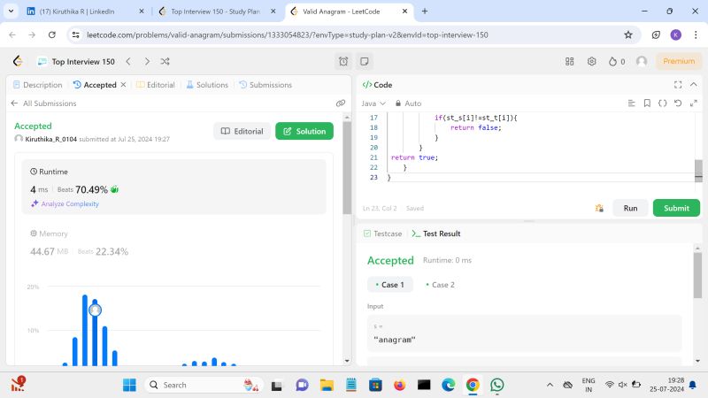 Kiruthika R on LinkedIn: 🎉 Day 20 Challenge on LeetCode completed ... Kiruthika R on LinkedIn: 🎉 Day 20 Challenge on LeetCode completed ...