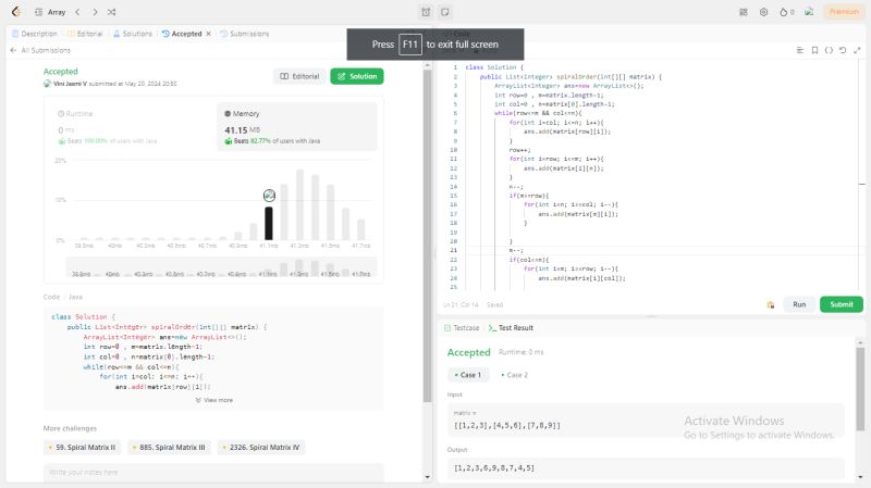 Vini Jasmi V on LinkedIn: #100daysofcode #leetcode #java # ... Vini Jasmi V on LinkedIn: #100daysofcode #leetcode #java # ...