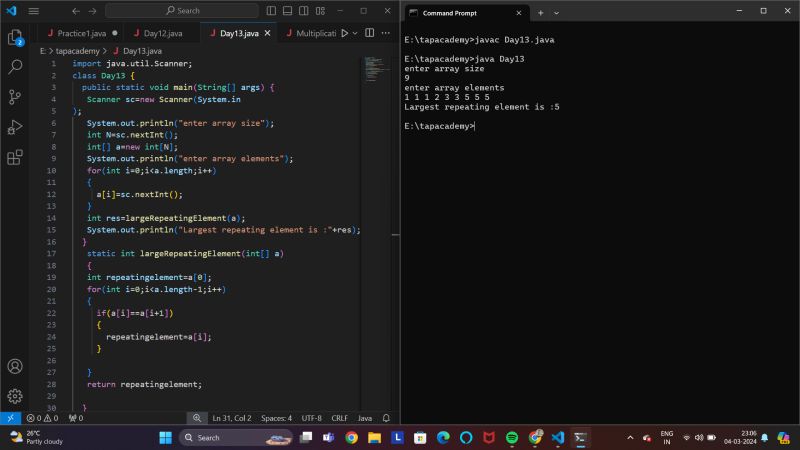 Palguna G on LinkedIn: #30dayscodeattap #programmingchallenge #day13 # ... Palguna G on LinkedIn: #30dayscodeattap #programmingchallenge #day13 # ...