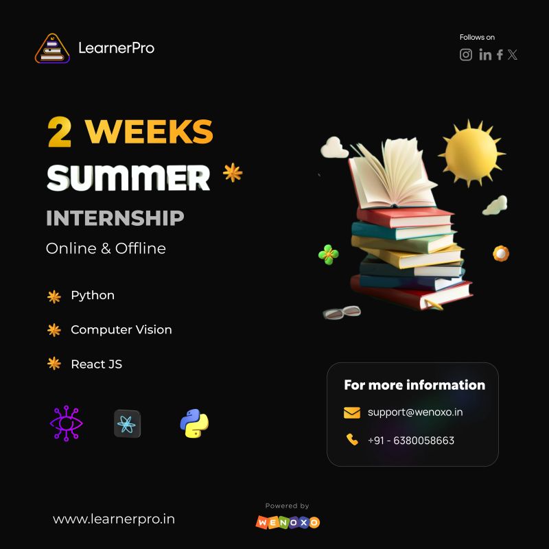 LearnerPro on LinkedIn: #summerinternship #techtraining #python # ... LearnerPro on LinkedIn: #summerinternship #techtraining #python # ...