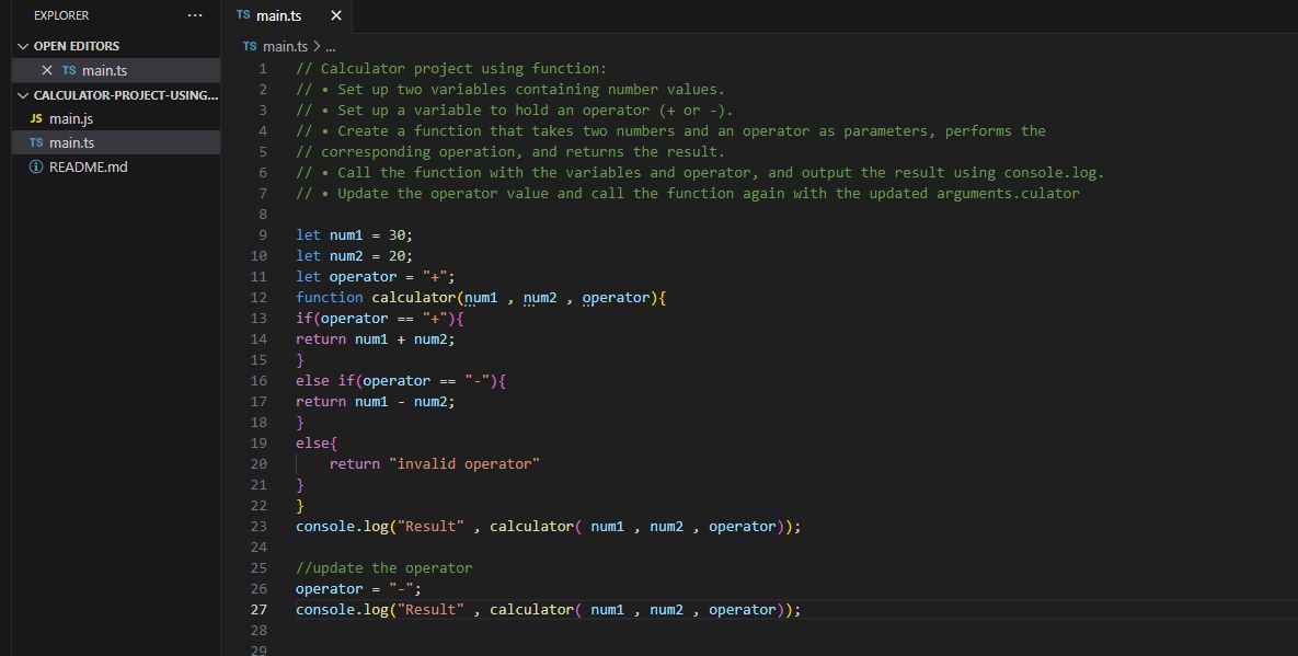 How I created a calculator using TypeScript functions | Maira Naeem ... How I created a calculator using TypeScript functions | Maira Naeem ...