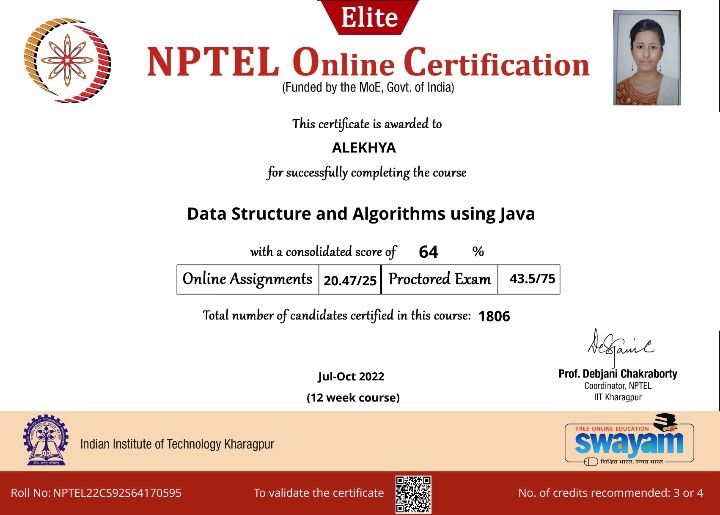 Alekhya Budiredla on LinkedIn: #nptel Alekhya Budiredla on LinkedIn: #nptel