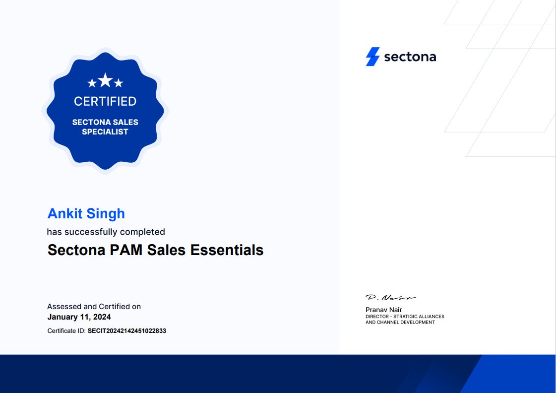 Ankit Kumar Singh on LinkedIn: #sectona #pam #sectona Ankit Kumar Singh on LinkedIn: #sectona #pam #sectona