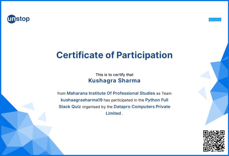 Kushagra Sharma on LinkedIn: #python #pythondevelopment #webdevelopment ... Kushagra Sharma on LinkedIn: #python #pythondevelopment #webdevelopment ...