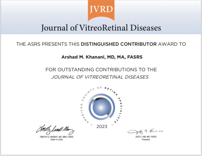 Arshad M. Khanani on LinkedIn: #jvrd #asrs #recognition | 28 comments Arshad M. Khanani on LinkedIn: #jvrd #asrs #recognition | 28 comments