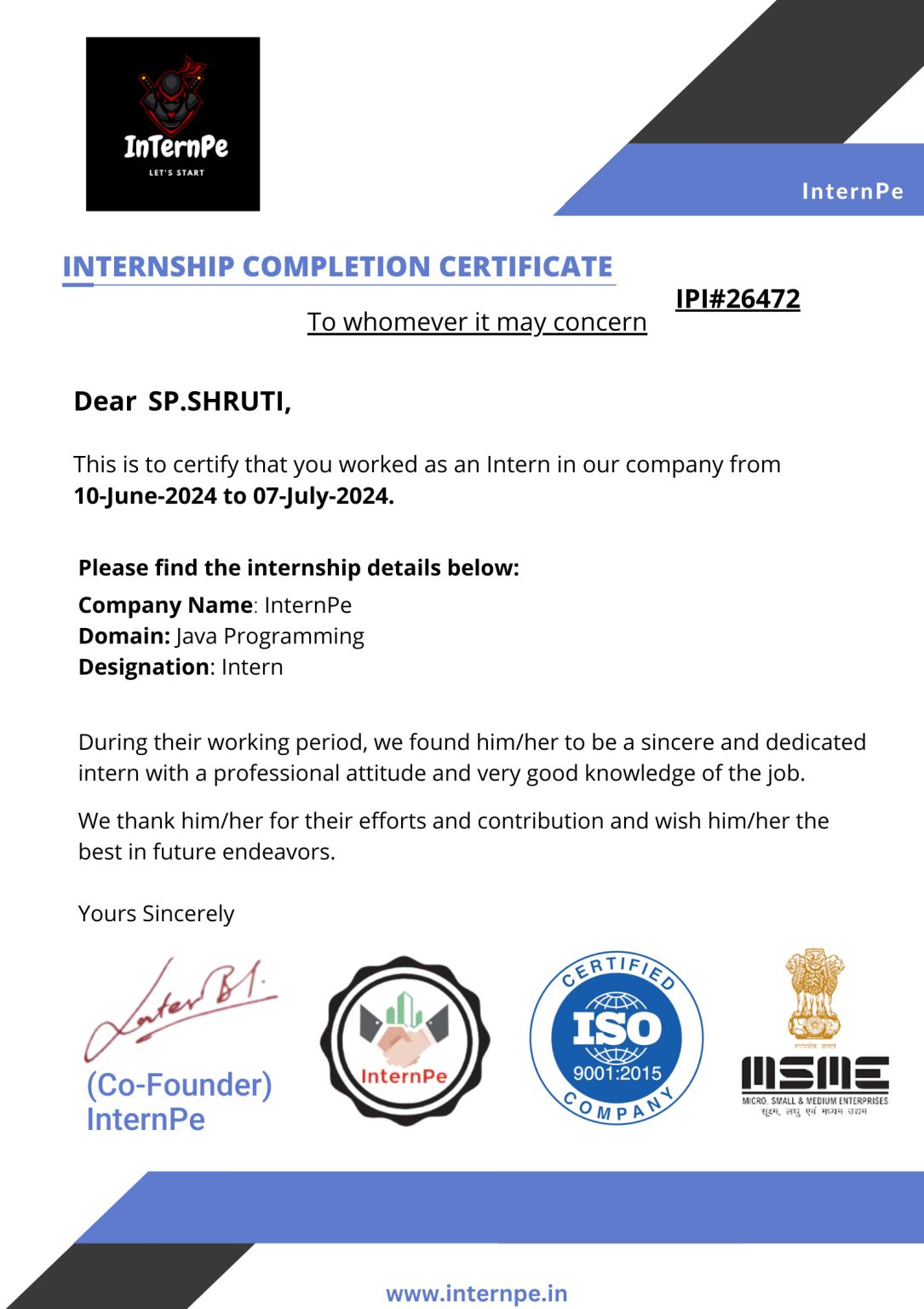 Shruti SP on LinkedIn: #javaprogramming #internship #learningjourney # ... Shruti SP on LinkedIn: #javaprogramming #internship #learningjourney # ...