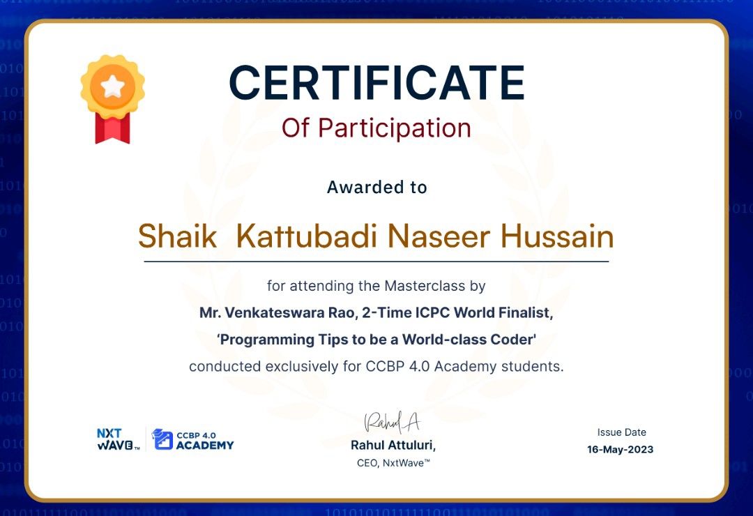 Naseer Hussain on LinkedIn: #nxtwave #nxtwaveteam #nxtwaveccbp # ... Naseer Hussain on LinkedIn: #nxtwave #nxtwaveteam #nxtwaveccbp # ...