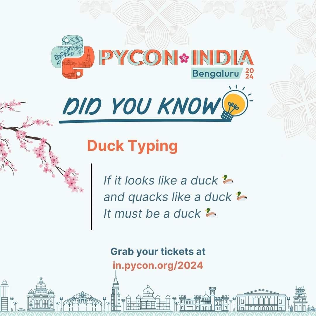 How Python can handle duck-typing | Muralidharan M posted on the topic ... How Python can handle duck-typing | Muralidharan M posted on the topic ...