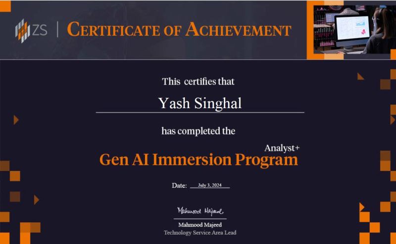 Yash Singhal on LinkedIn: #lifeatzs #genai #genaianalyst #learning Yash Singhal on LinkedIn: #lifeatzs #genai #genaianalyst #learning