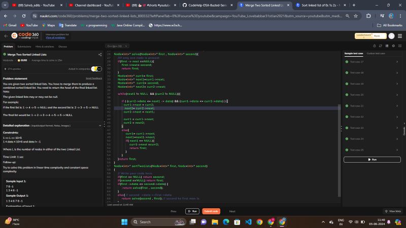 Banti Prajapati on LinkedIn: * Just solved another problem -> Merge Two ... Banti Prajapati on LinkedIn: * Just solved another problem -> Merge Two ...