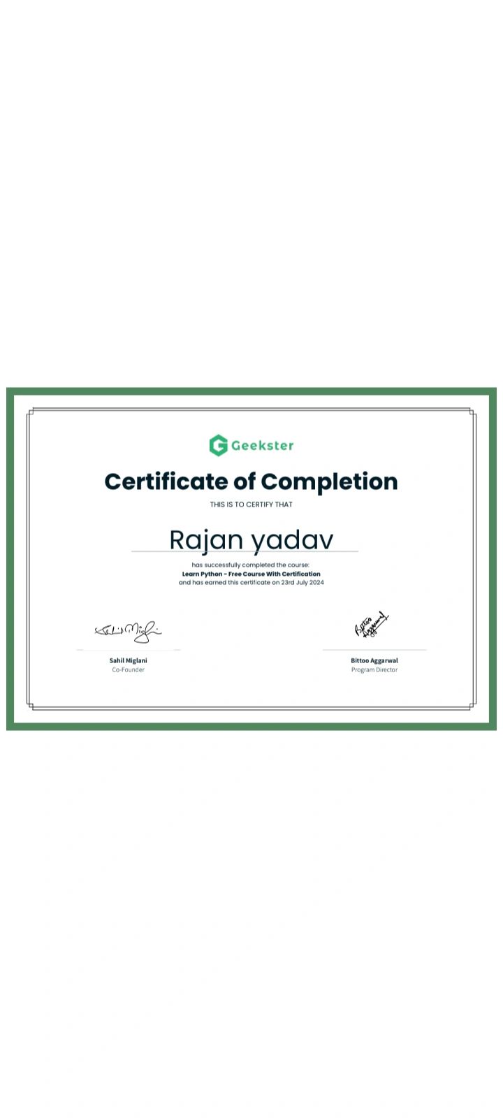 Rajan Kumar on LinkedIn: #python #programming #certification #python # ... Rajan Kumar on LinkedIn: #python #programming #certification #python # ...