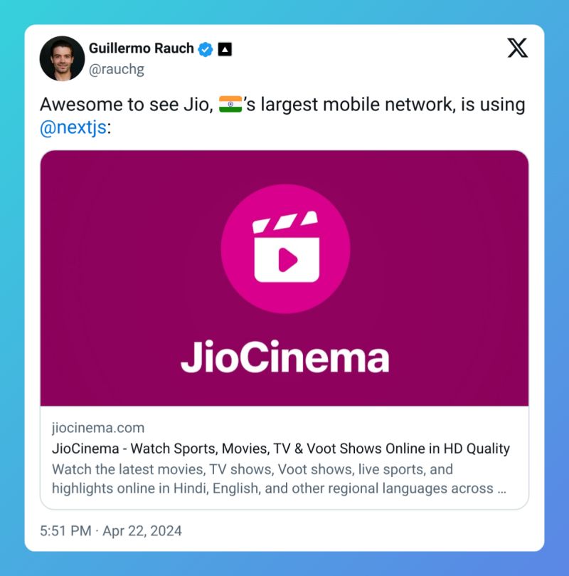NILANTH S na LinkedIn: #nextjs #reactjs #javascript #jio NILANTH S na LinkedIn: #nextjs #reactjs #javascript #jio