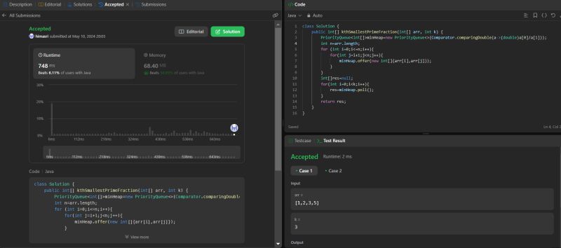 LeetCode 50-day challenge: K-th Smallest Prime Fraction | Himasri S ... LeetCode 50-day challenge: K-th Smallest Prime Fraction | Himasri S ...