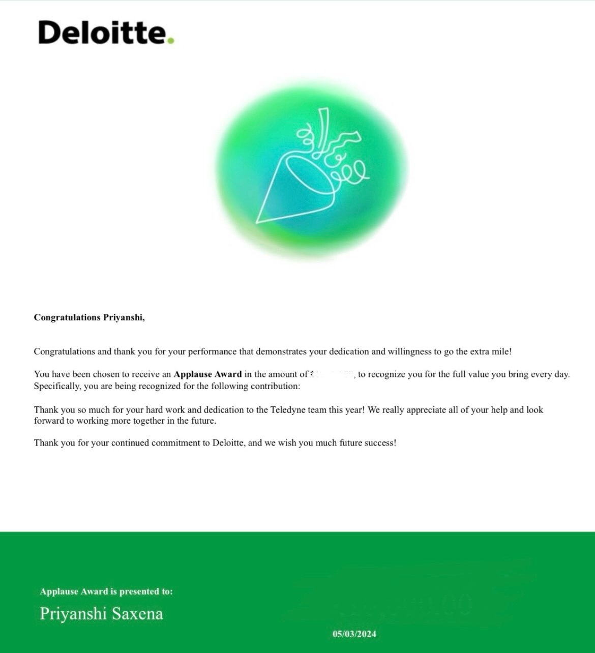 Priyanshi Saxena on LinkedIn: #deloitteanniversary #gratitude #recognition Priyanshi Saxena on LinkedIn: #deloitteanniversary #gratitude #recognition