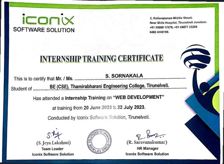 Sornakala S on LinkedIn: #internship #webdevelopment Sornakala S on LinkedIn: #internship #webdevelopment