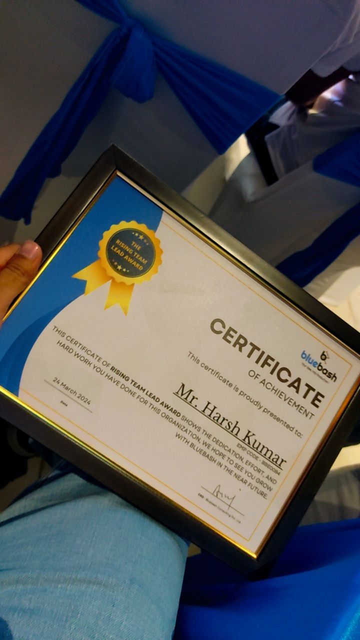 Harsh Kumar on LinkedIn: #achievement #award #risingteamlead #developer ... Harsh Kumar on LinkedIn: #achievement #award #risingteamlead #developer ...