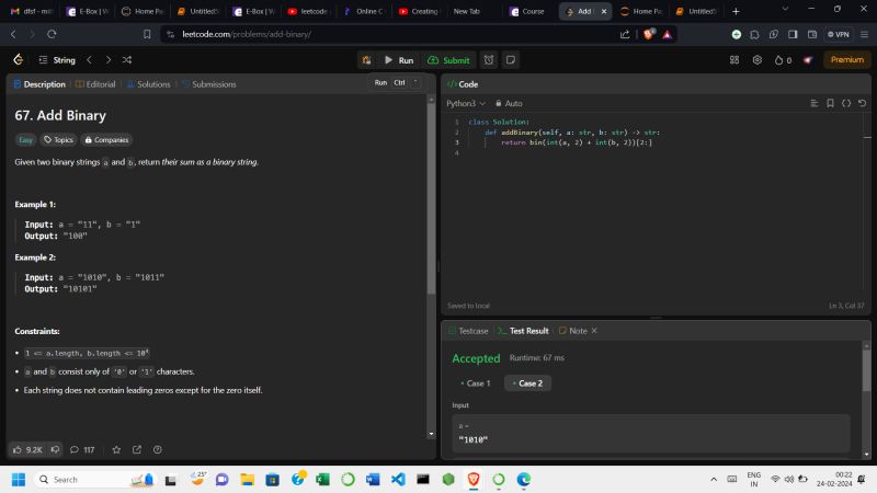 Exploring binary addition with LeetCode | MITHIL PRANAV R S posted on ... Exploring binary addition with LeetCode | MITHIL PRANAV R S posted on ...