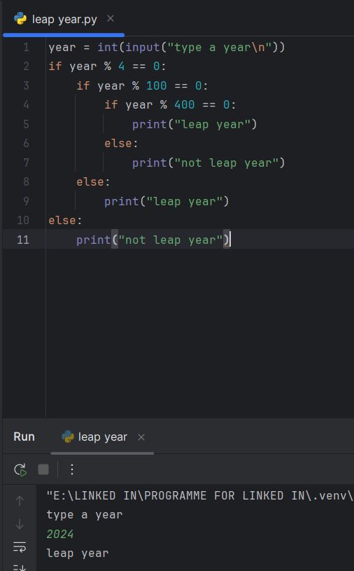 Muhammed Arshad P K on LinkedIn: Leap Year Checker Program Here's a ... Muhammed Arshad P K on LinkedIn: Leap Year Checker Program Here's a ...