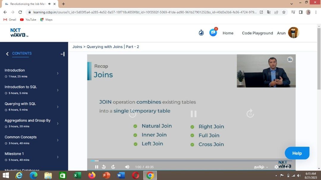 Arun kumar R on LinkedIn: #day27 #30daysofcodes #sql #joins #nxtwave #ccbp Arun kumar R on LinkedIn: #day27 #30daysofcodes #sql #joins #nxtwave #ccbp