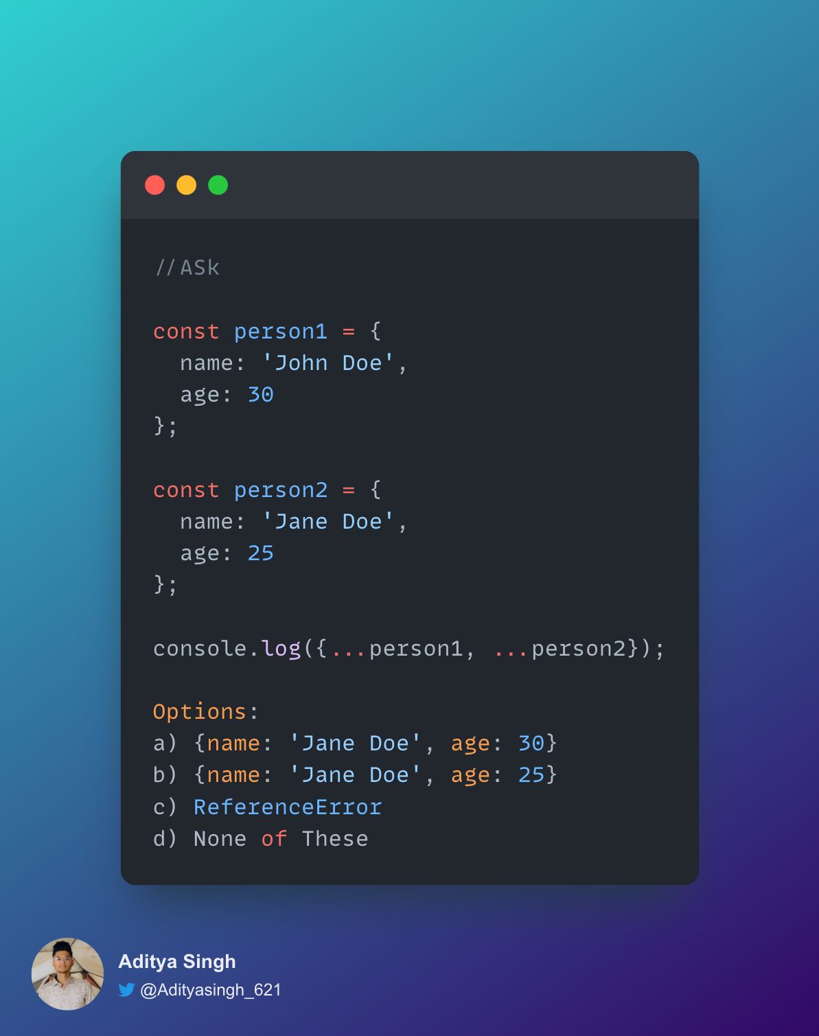 Aditya Singh 📈 on LinkedIn: #javascript #frontend #programming #coding ... Aditya Singh 📈 on LinkedIn: #javascript #frontend #programming #coding ...