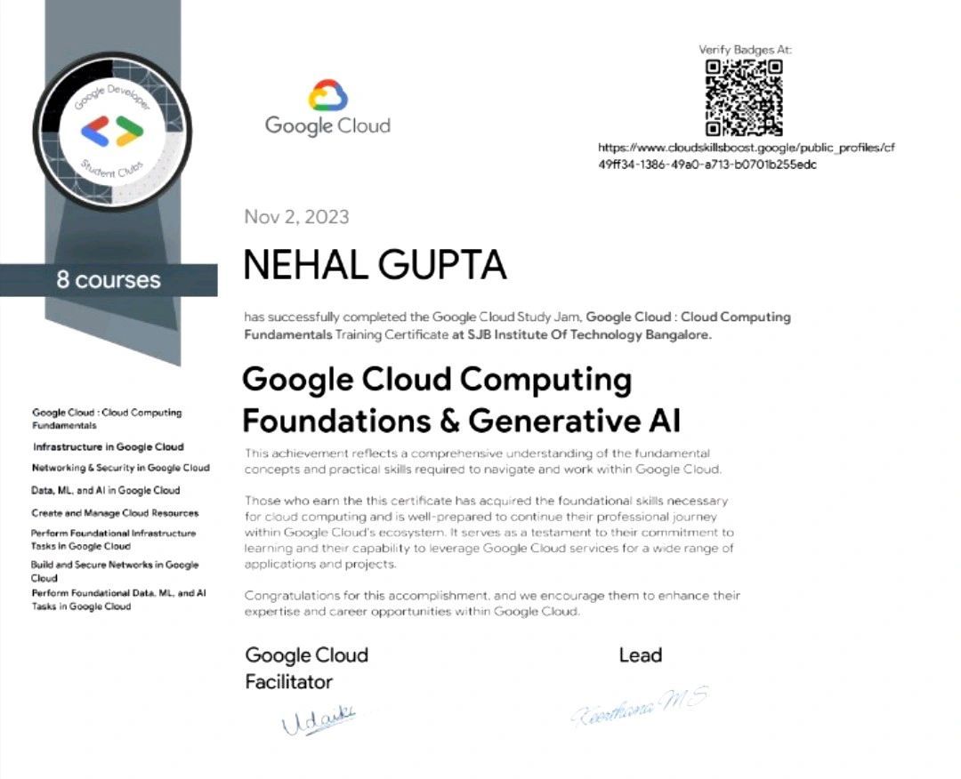 Nehal Gupta on LinkedIn: #gdsc #googlecloud #cloudskillsboost # ... Nehal Gupta on LinkedIn: #gdsc #googlecloud #cloudskillsboost # ...