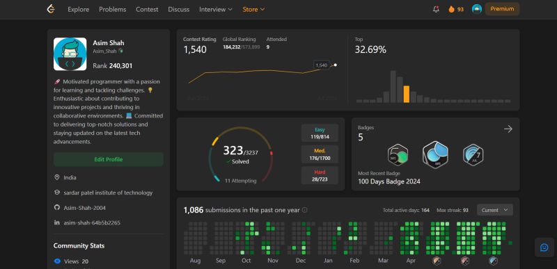 Asim Shah on LinkedIn: #leetcode #codingjourney #achievement # ... Asim Shah on LinkedIn: #leetcode #codingjourney #achievement # ...
