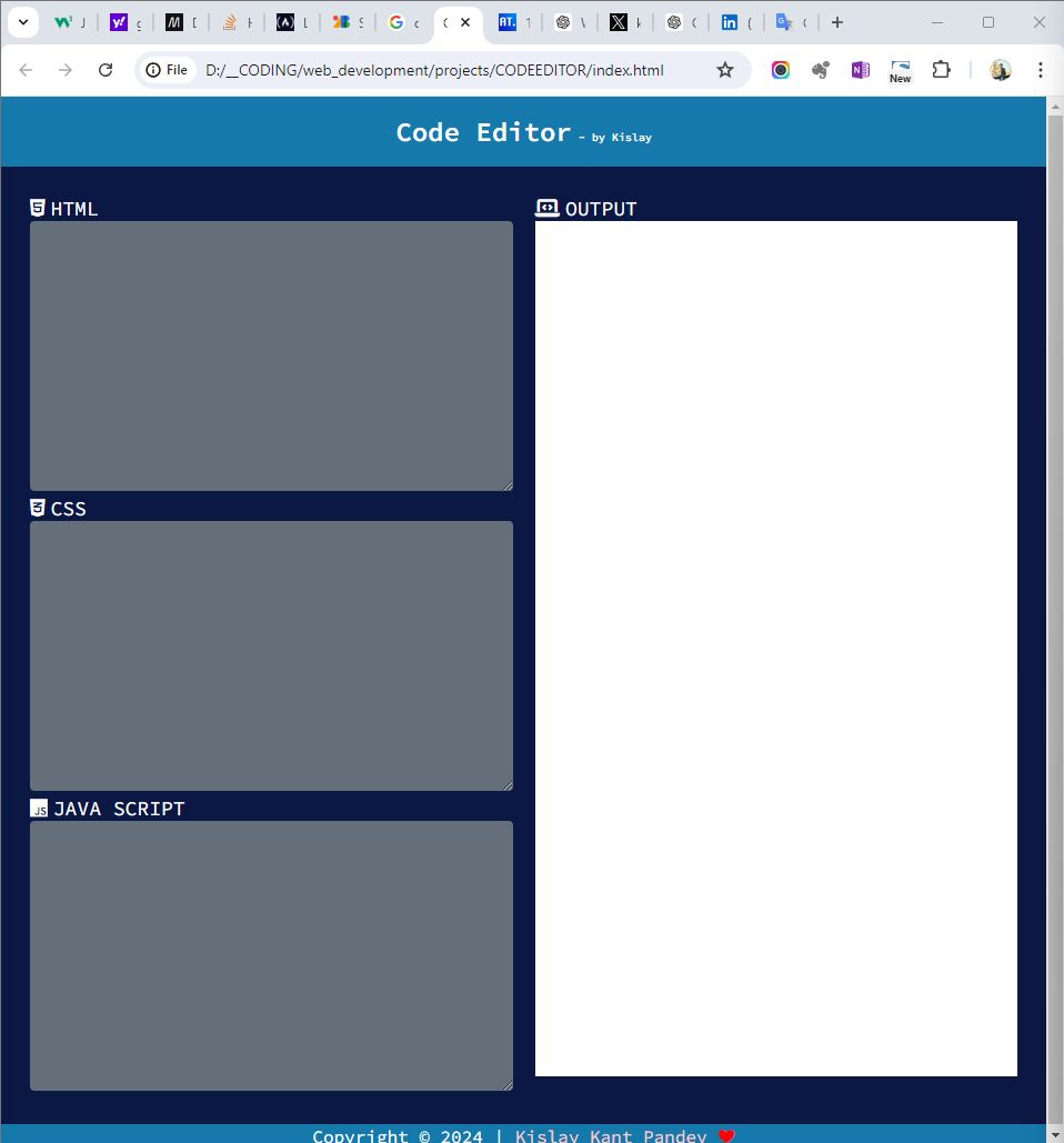 Kislay kant pandey on LinkedIn: #codeeditor #html #css #javascript # ... Kislay kant pandey on LinkedIn: #codeeditor #html #css #javascript # ...