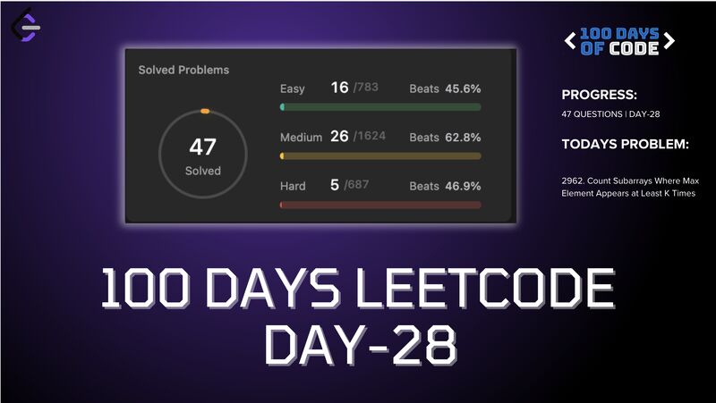 Kammati Aditya on LinkedIn: #leetcode #100daychallenge #coding #dsa # ... Kammati Aditya on LinkedIn: #leetcode #100daychallenge #coding #dsa # ...