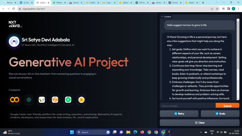 Sri Satya Devi Adabala on LinkedIn: Check out my cool generative AI ... Sri Satya Devi Adabala on LinkedIn: Check out my cool generative AI ...