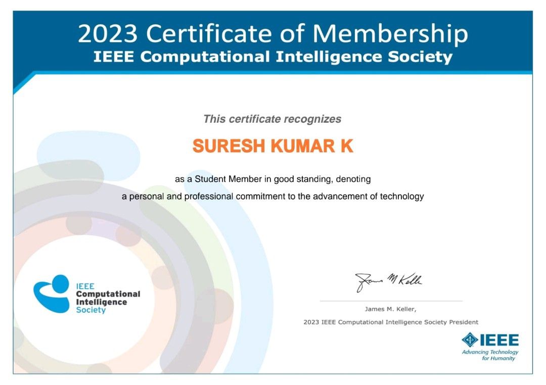 Suresh Kumar.K on LinkedIn: #connections #ieee #society #intelligence # ... Suresh Kumar.K on LinkedIn: #connections #ieee #society #intelligence # ...