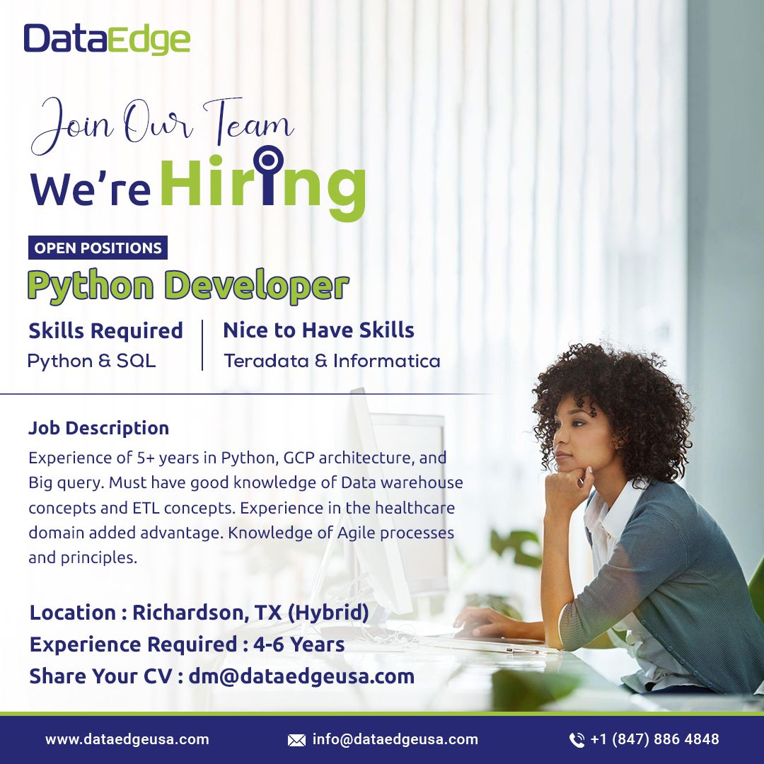 DataEdge on LinkedIn: #pythondevelopers #pythonjobs #pythonprogramming ... DataEdge on LinkedIn: #pythondevelopers #pythonjobs #pythonprogramming ...