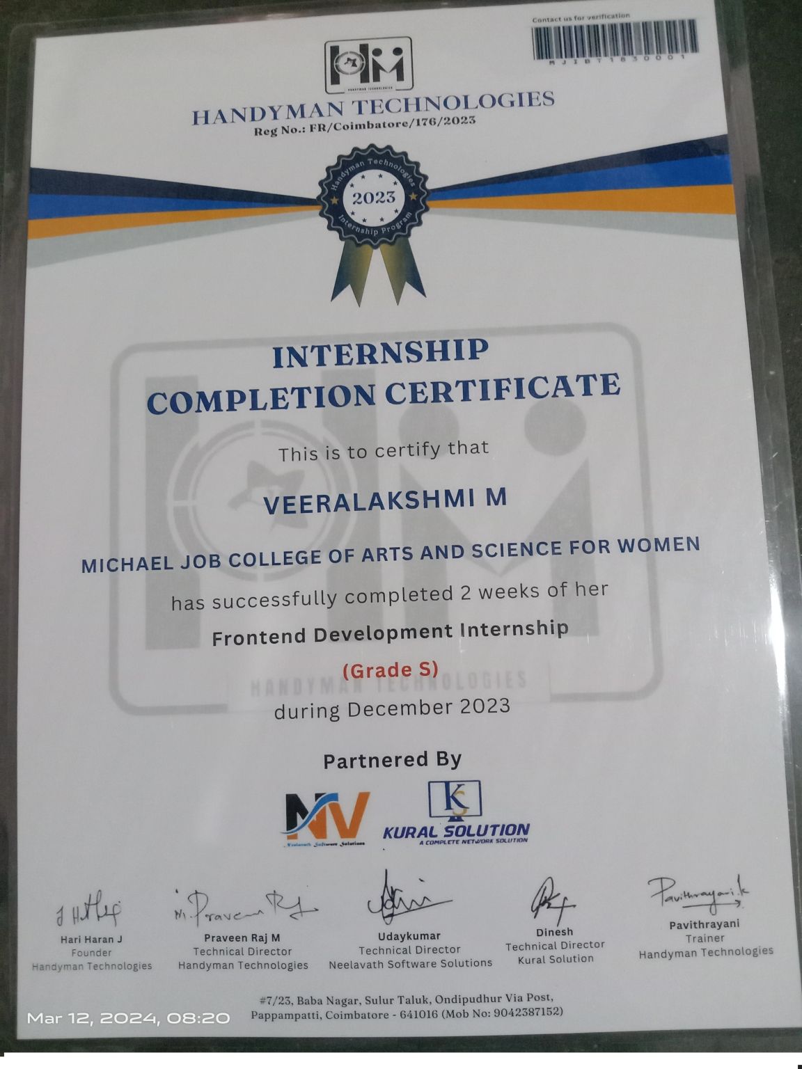 Veeralakshmi M on LinkedIn: two weeks of internship completion ... Veeralakshmi M on LinkedIn: two weeks of internship completion ...