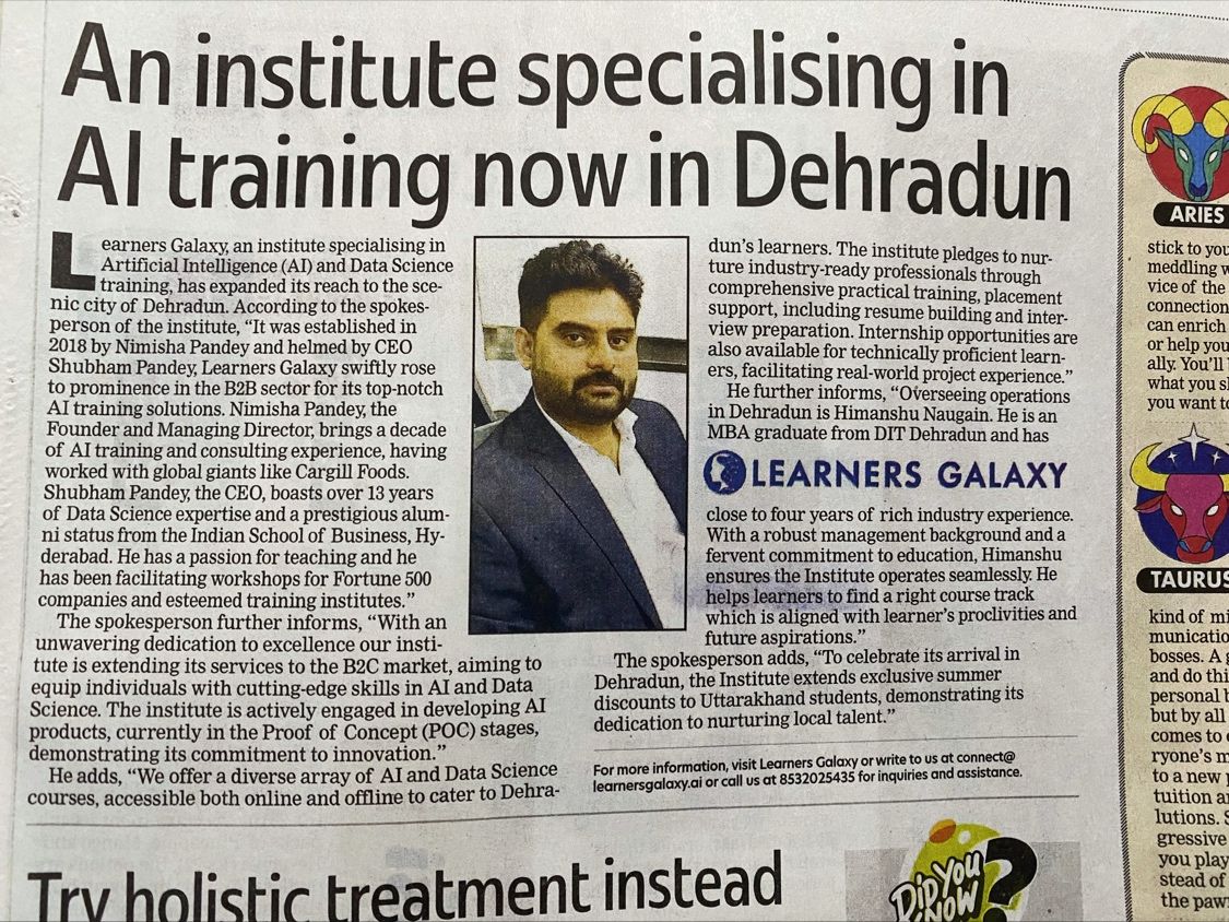 Learners Galaxy on LinkedIn: #ai #learnersgalaxy #doontimes # ... Learners Galaxy on LinkedIn: #ai #learnersgalaxy #doontimes # ...