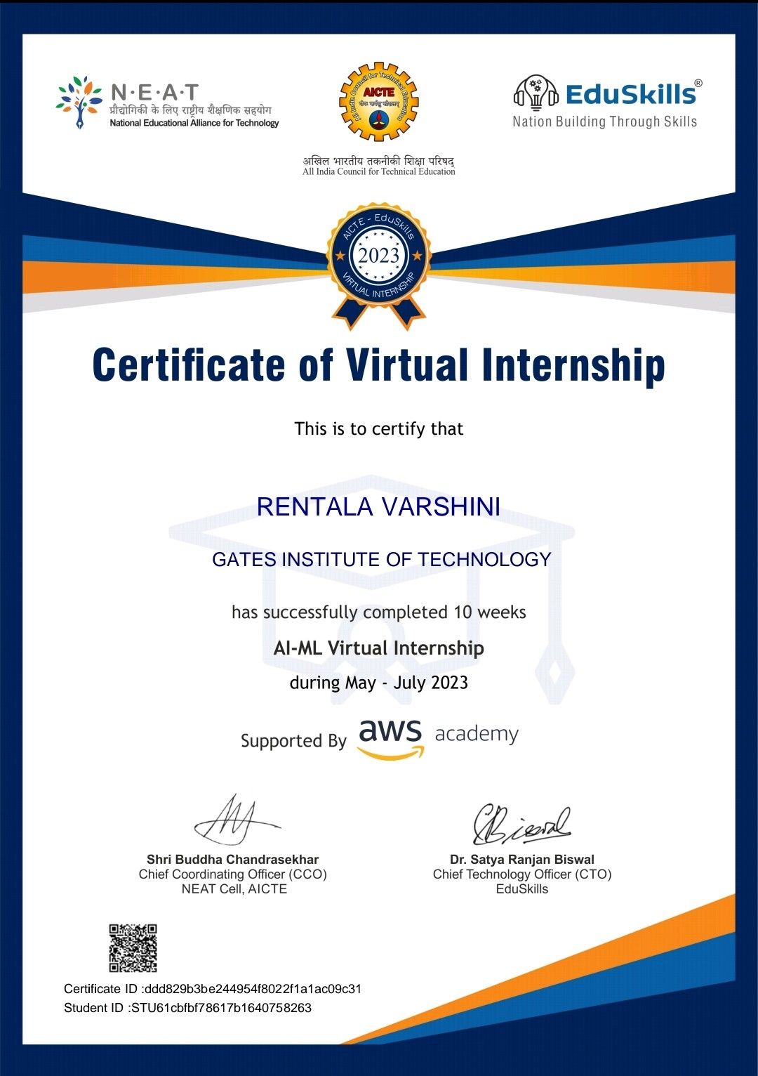 VARSHINI RENTALA on LinkedIn: #connections #aicteinternship #awsacademy ... VARSHINI RENTALA on LinkedIn: #connections #aicteinternship #awsacademy ...