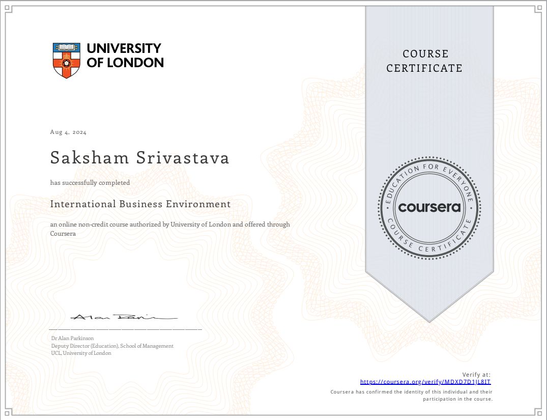 Saksham Srivastava on LinkedIn: #continuouslearning #globalbusiness # ... Saksham Srivastava on LinkedIn: #continuouslearning #globalbusiness # ...