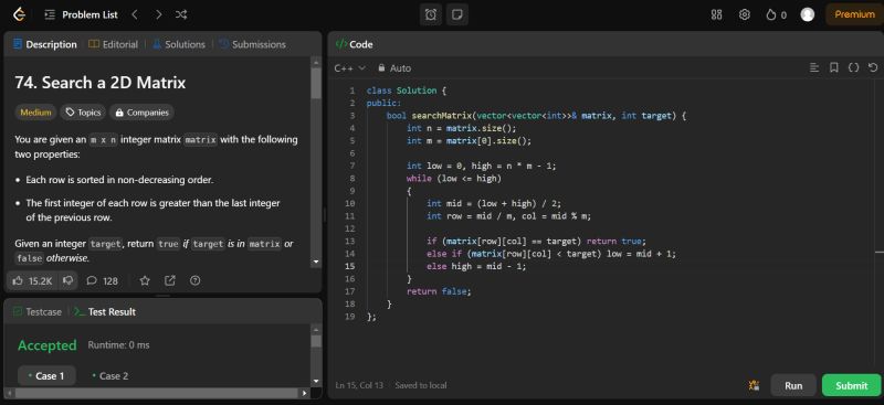 Vibha A. on LinkedIn: #45daysofcodechallenge #binarysearch #leetcode # ... Vibha A. on LinkedIn: #45daysofcodechallenge #binarysearch #leetcode # ...