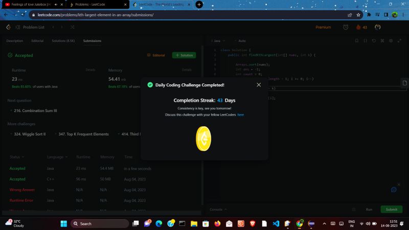 Kunal Wadhai on LinkedIn: #kth_largest_element_in_an_array # ... Kunal Wadhai on LinkedIn: #kth_largest_element_in_an_array # ...
