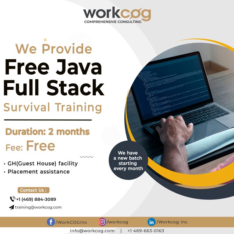 Workcog Inc on LinkedIn: #workcog #java #javatraining #javafullstack # ... Workcog Inc on LinkedIn: #workcog #java #javatraining #javafullstack # ...