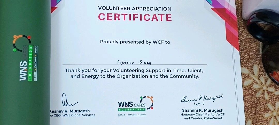 Prateek Singh on LinkedIn: Today I received an appreciation certificate ... Prateek Singh on LinkedIn: Today I received an appreciation certificate ...