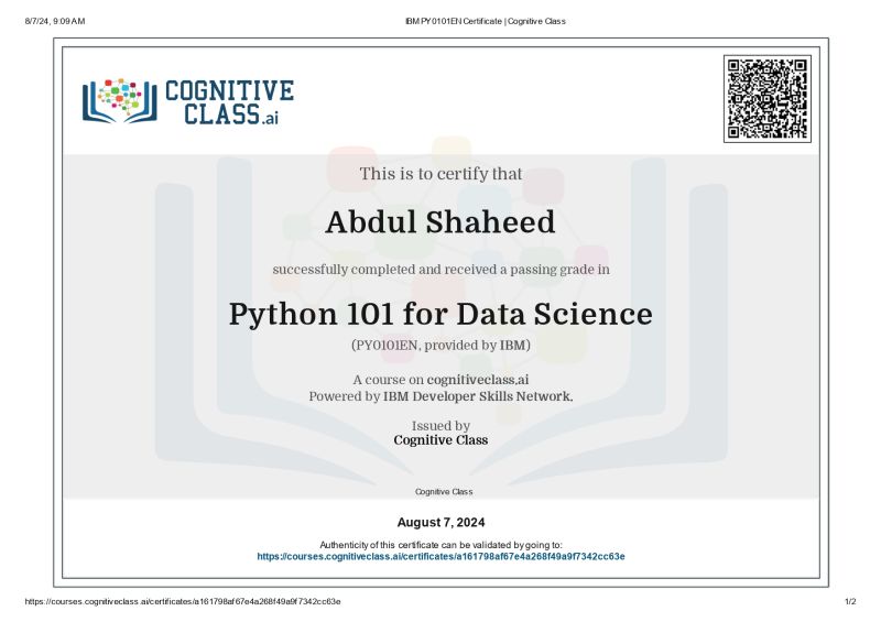 Abdul Shaheed on LinkedIn: #python #datascience #continuouslearning Abdul Shaheed on LinkedIn: #python #datascience #continuouslearning