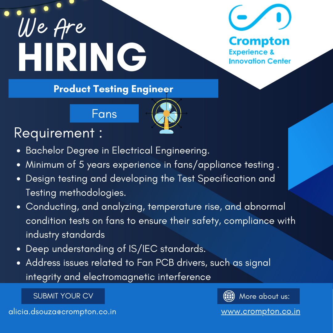 Akshay Matre on LinkedIn: #hiring #crompton Akshay Matre on LinkedIn: #hiring #crompton