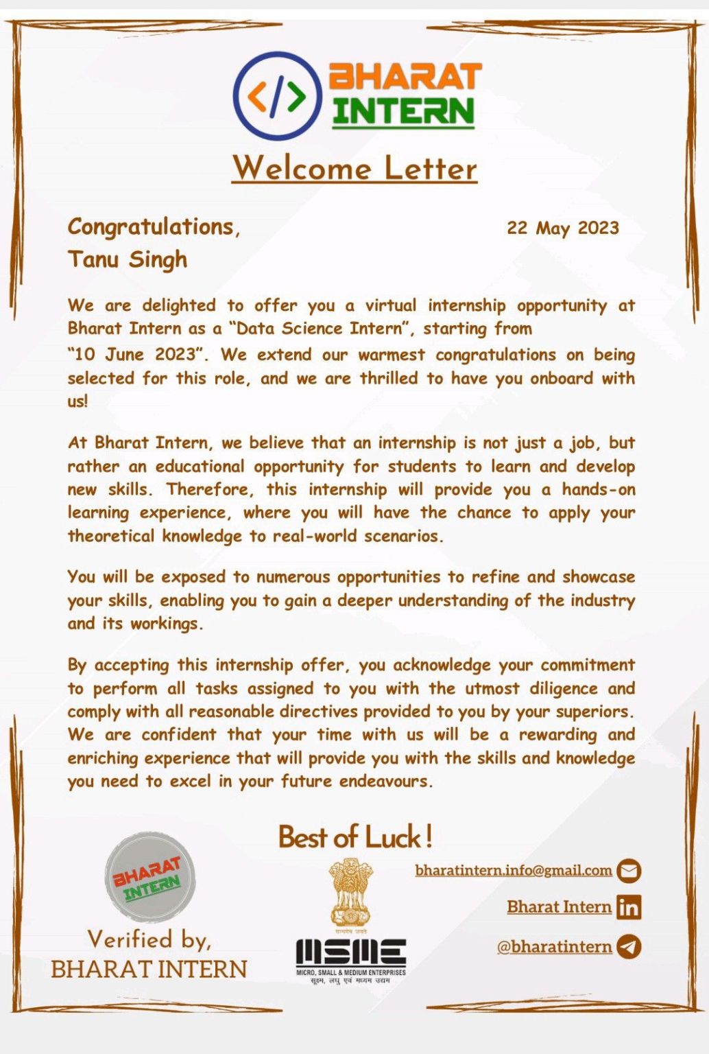 Tanu Singh on LinkedIn: Hello connections!! I have been given a role as ... Tanu Singh on LinkedIn: Hello connections!! I have been given a role as ...