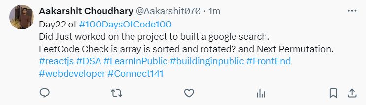 Aakarshit Choudhary on LinkedIn: #day22 #100daysofcode #reactjs # ... Aakarshit Choudhary on LinkedIn: #day22 #100daysofcode #reactjs # ...