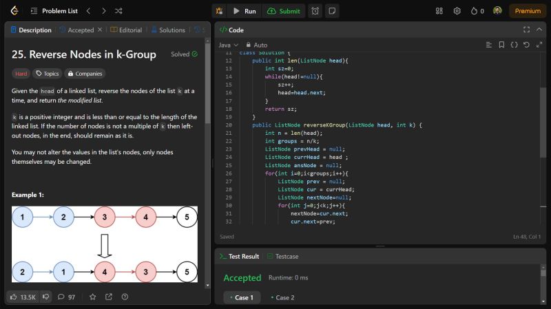 Resolved a LeetCode problem for k-group | Sagar Kumar posted on the ... Resolved a LeetCode problem for k-group | Sagar Kumar posted on the ...