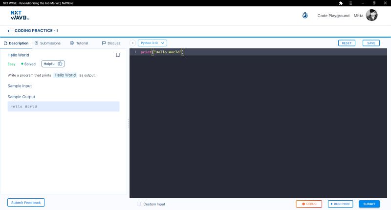 Sandeep Mitta on LinkedIn: #30daysofcode #python #coding #ccbp #nxtwave ... Sandeep Mitta on LinkedIn: #30daysofcode #python #coding #ccbp #nxtwave ...