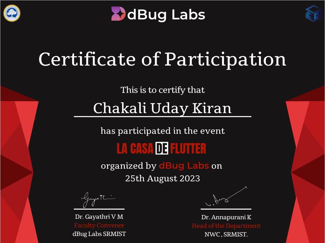 UDAY KIRAN CHAKALI on LinkedIn: #flutter #dbugslab #continuouslearning ... UDAY KIRAN CHAKALI on LinkedIn: #flutter #dbugslab #continuouslearning ...