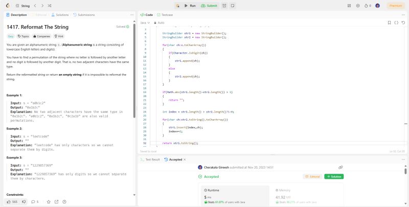 Resolved one LeetCode problem | Cherakala Gireesh posted on the topic ... Resolved one LeetCode problem | Cherakala Gireesh posted on the topic ...