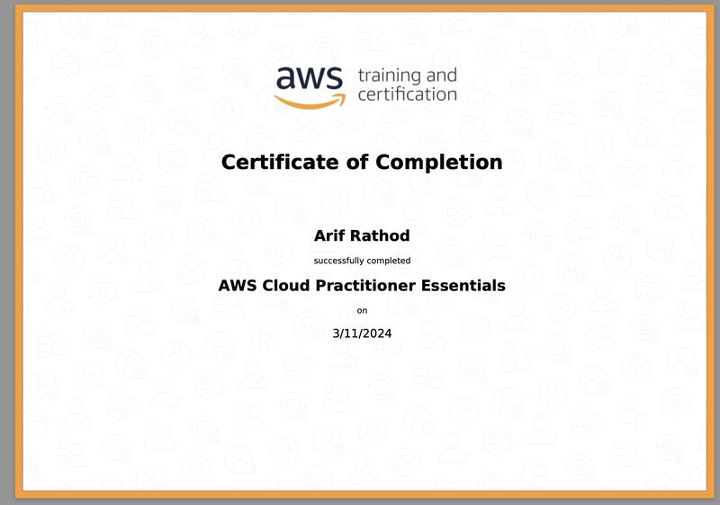 Arif Rathod on LinkedIn: #aws #cloudpractitioner #certification # ... Arif Rathod on LinkedIn: #aws #cloudpractitioner #certification # ...