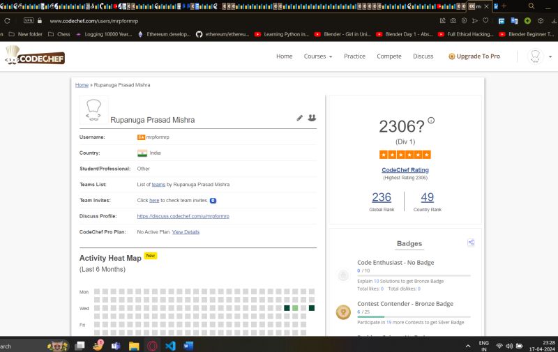 RUPANUGA P MISHRA on LinkedIn: #codechef RUPANUGA P MISHRA on LinkedIn: #codechef