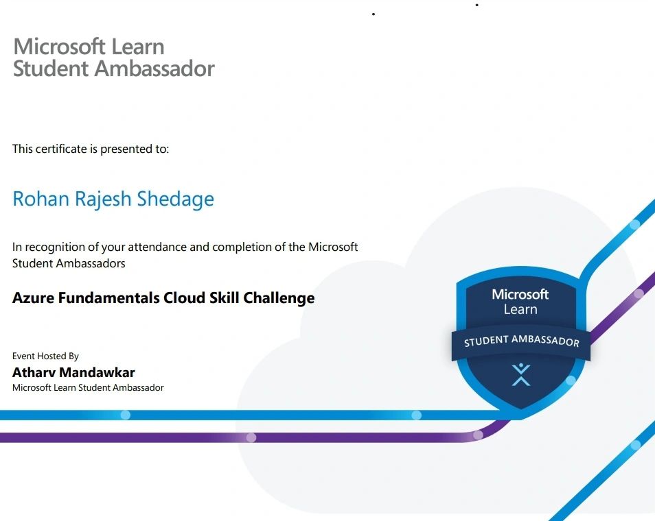 Rohan Shedage on LinkedIn: #connections #microsoftlearn Rohan Shedage on LinkedIn: #connections #microsoftlearn